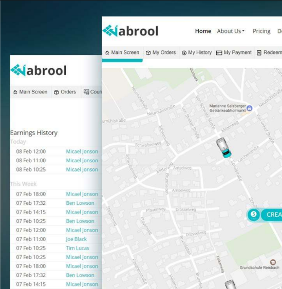 Jabrool Taxy App UI/UX - Instandart Jabrool Taxy App UI/UX - Instandart